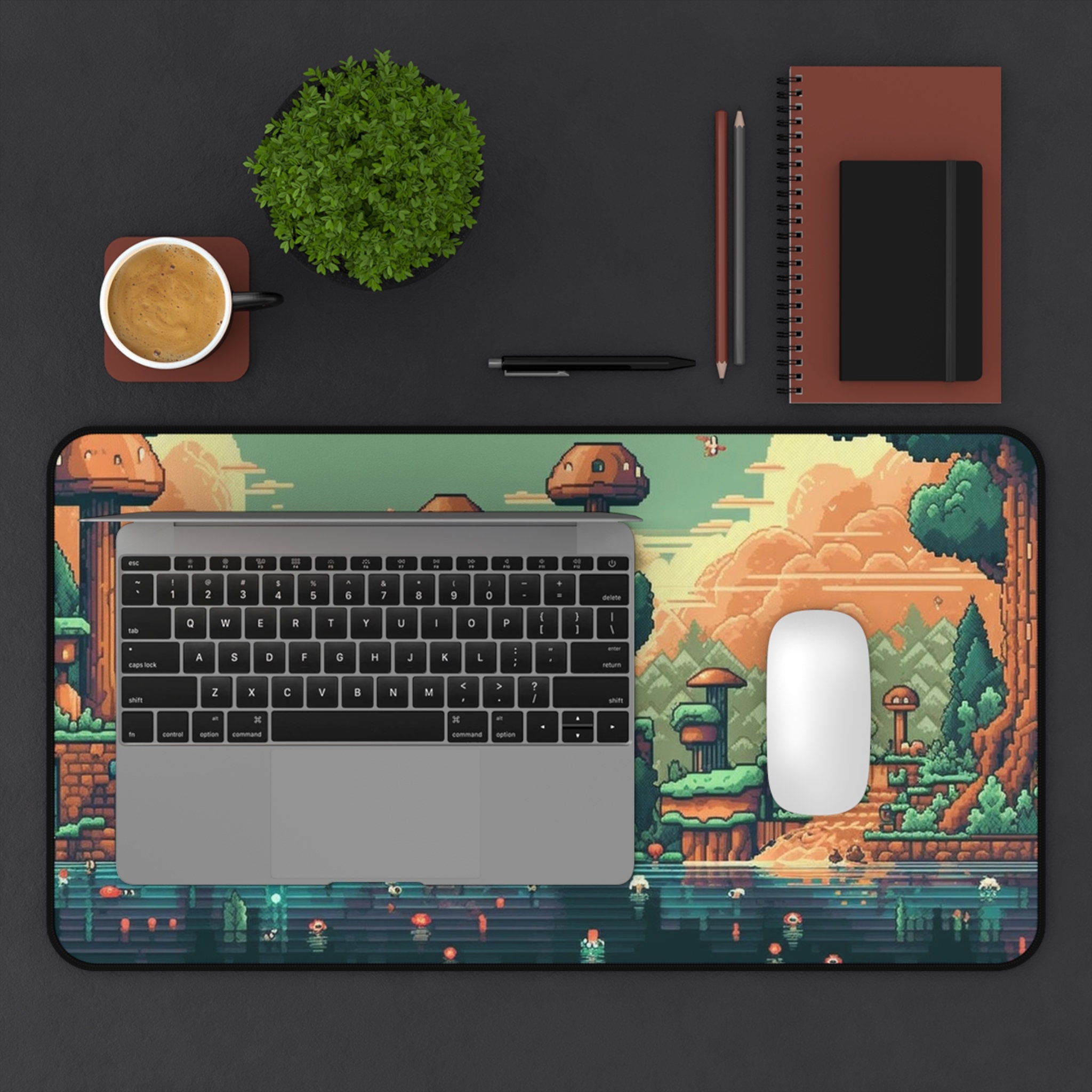 Retro Game Scene Desk Mat Gaming Mouse Pad Large Mousepad With - Etsy