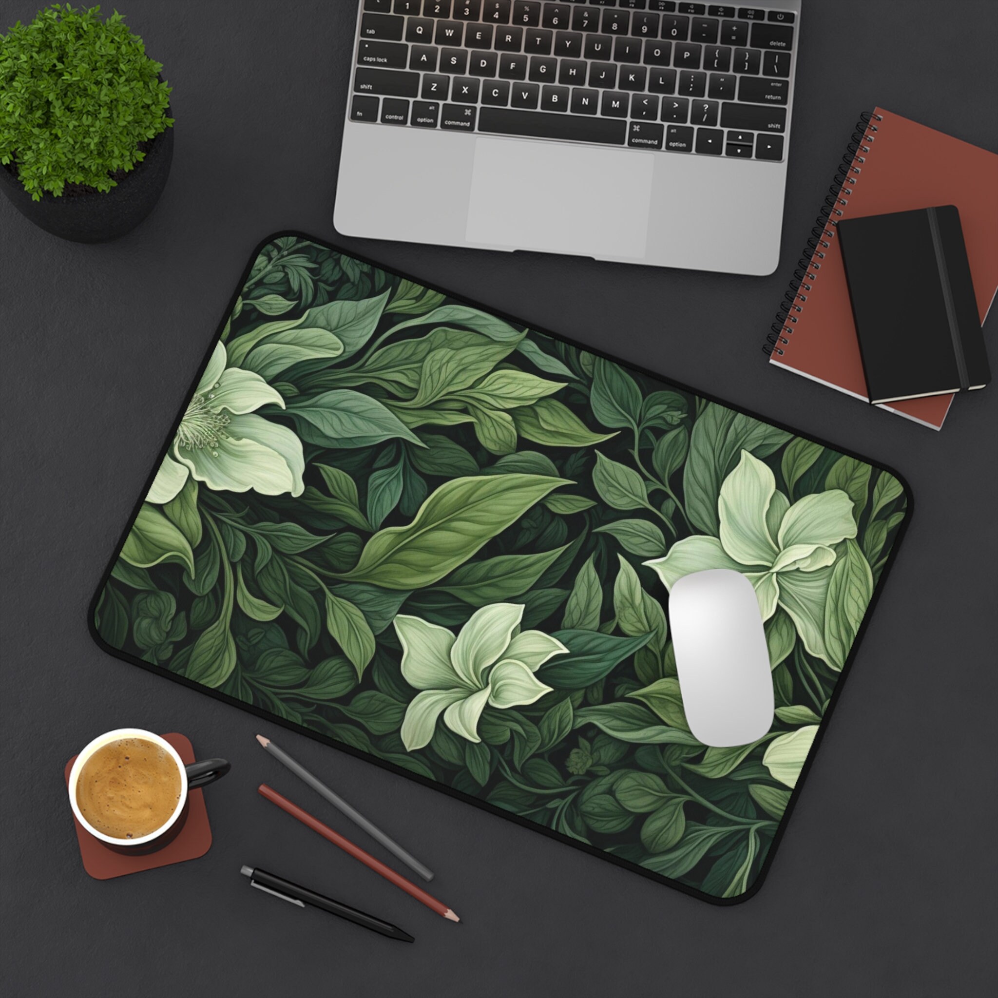 Sage Green Botanical Flowers Desk Mat Gaming Mouse Pad Large - Etsy