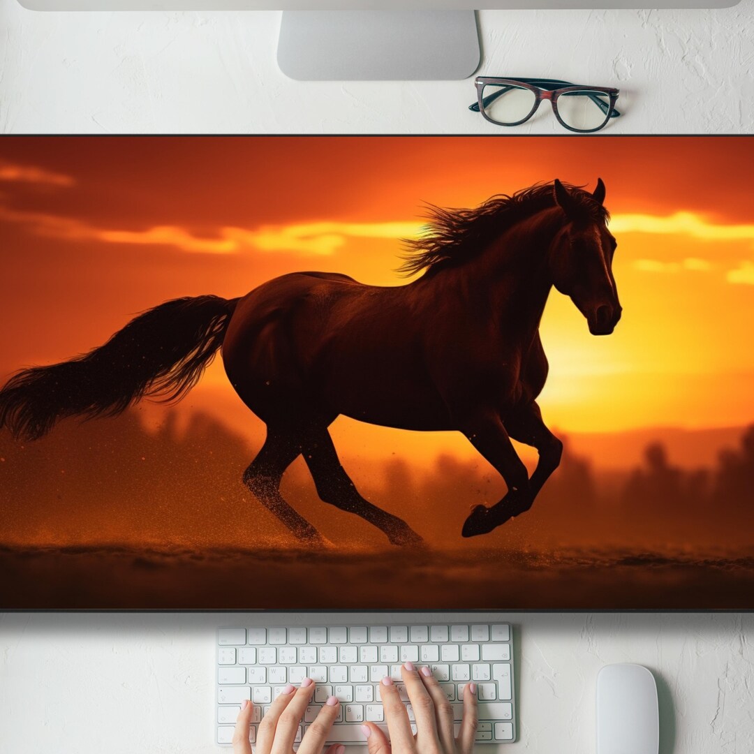 Majestic Horse Running Desk Mat Gaming Mouse Pad Large Mousepad - MTG ...