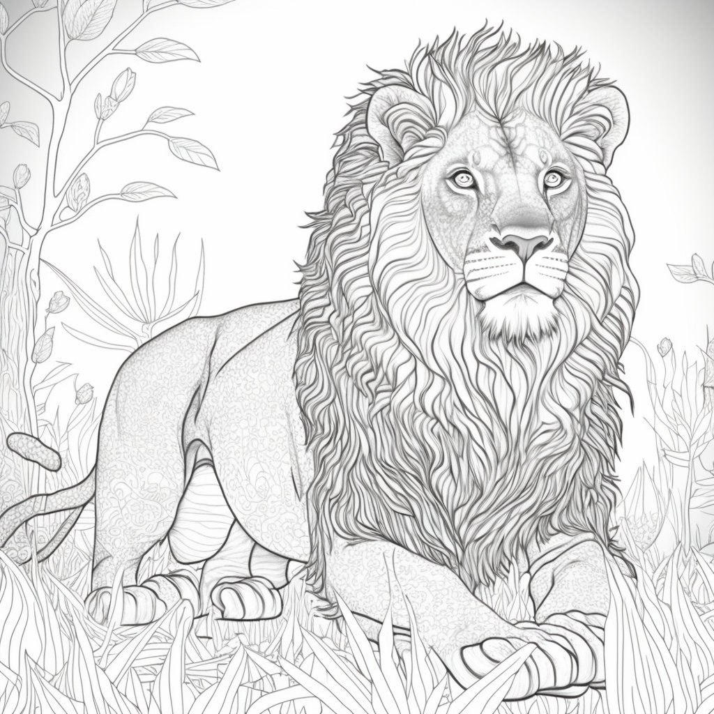 Kids Animal Coloring Book - Etsy