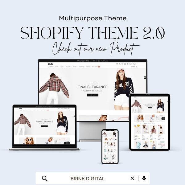 Shopify Clothing Store Template Etsy