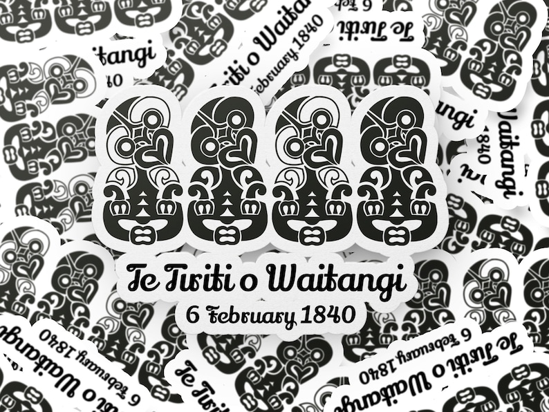 Digital Māori Te Tiriti O Waitangi Tiki Design, Waitangi Artwork for ...