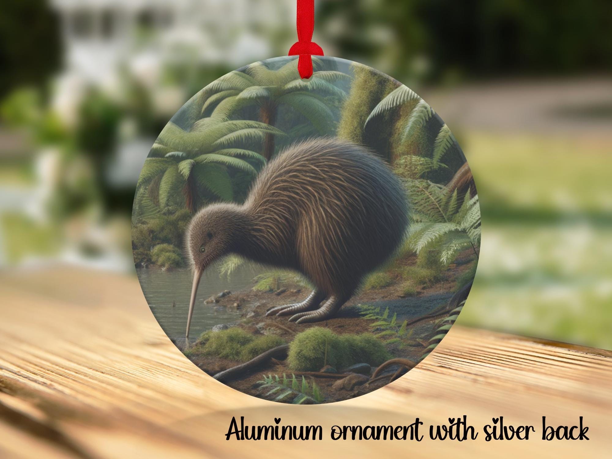 Kiwi Bird in Forest, New Zealand Bird Lover's Ceramic or Aluminum ...