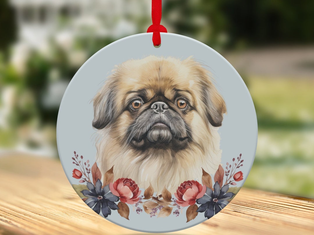 Personalized Pekingese Memorial or Decoration With Optional Dates. Paw ...