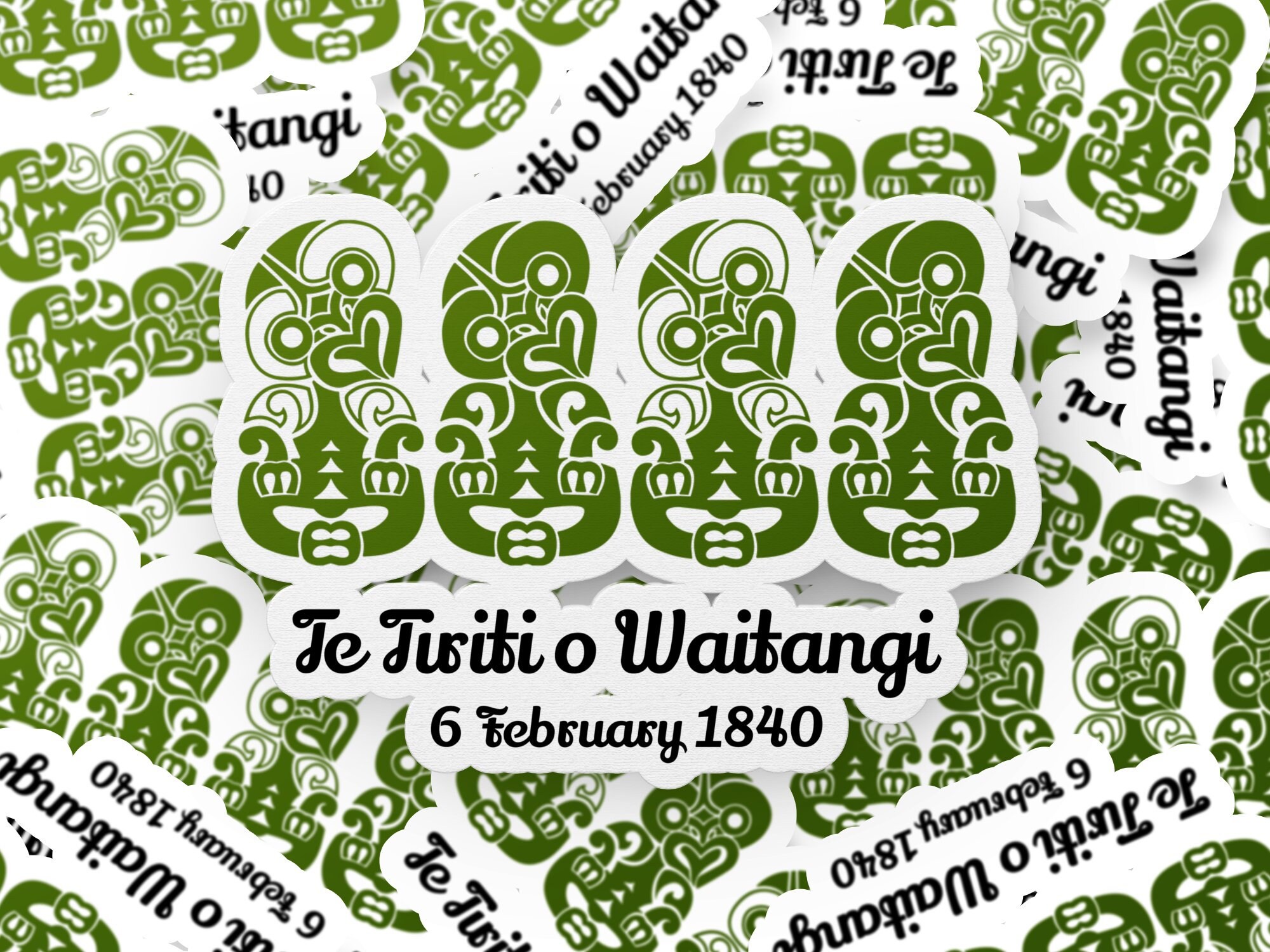 Digital Māori Te Tiriti O Waitangi Tiki Design, Waitangi Artwork for ...