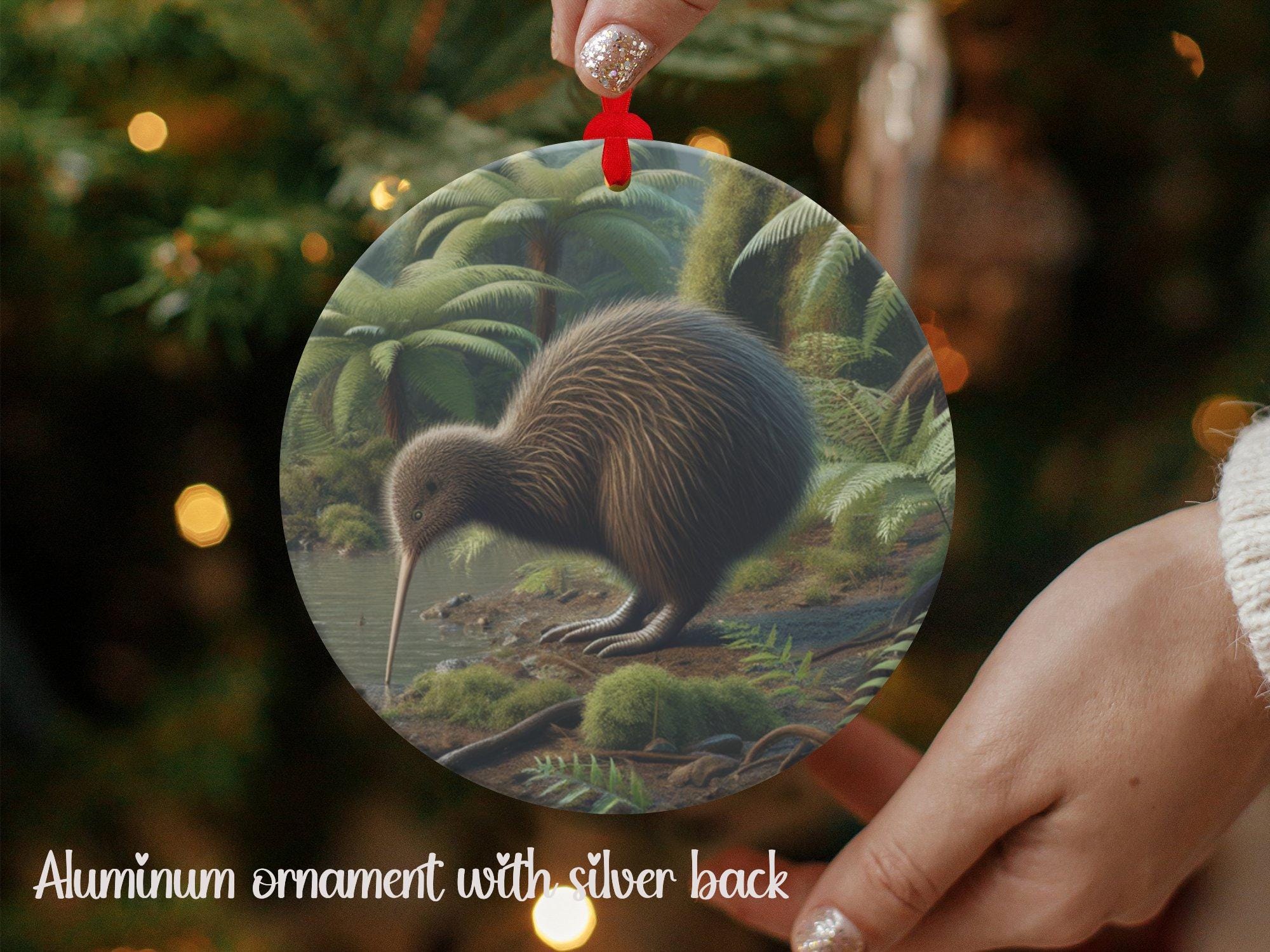 Kiwi Bird in Forest, New Zealand Bird Lover's Ceramic or Aluminum ...