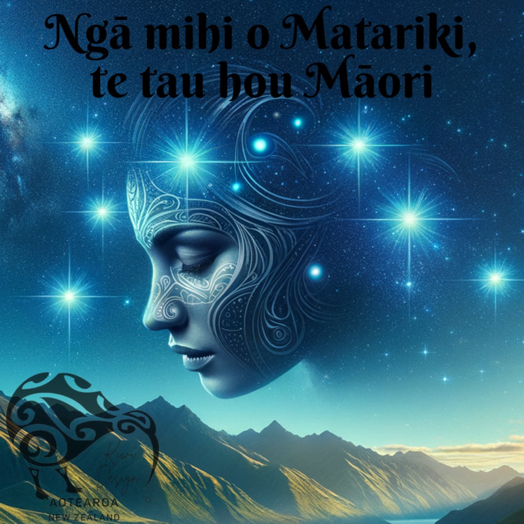 Matariki Māori New Year Digital Artwork, Papatūānuku Aotearoa, Three ...