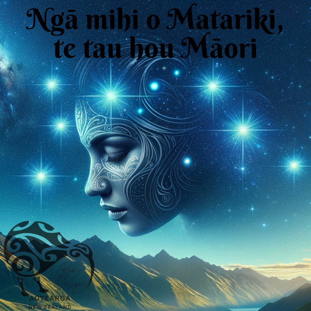 Matariki Māori New Year Digital Artwork, Papatūānuku Aotearoa, Three Digital Files, Instant ...
