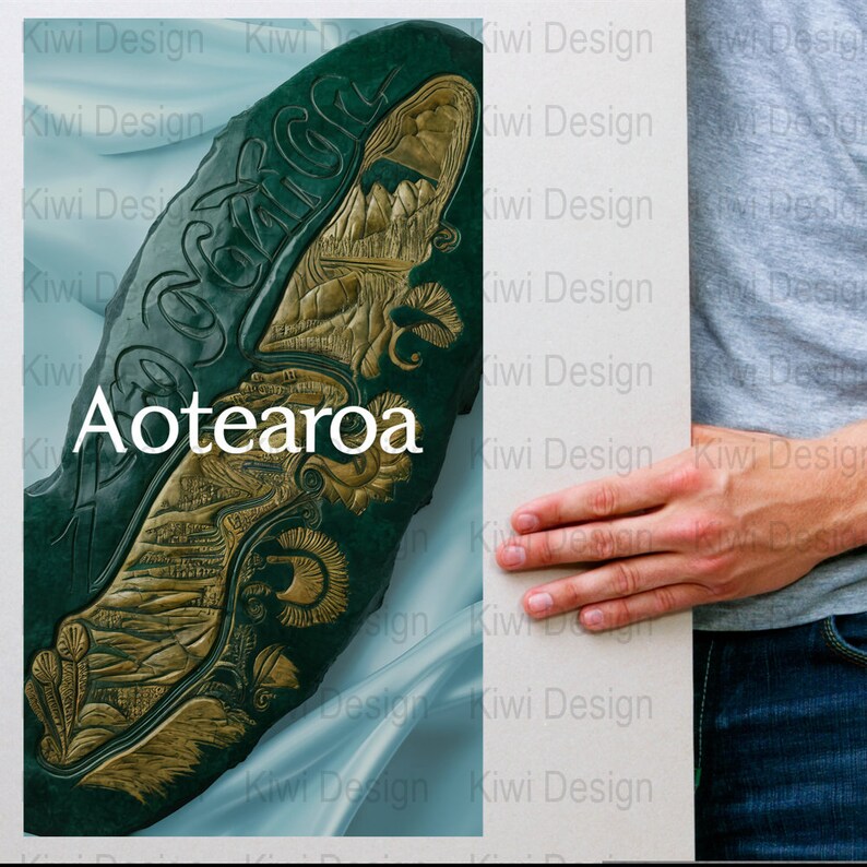 New Zealand Digital Art, Aotearoa Wall Art Print, Instant Download ...