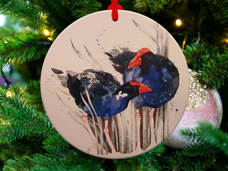 New Zealand Pukeko Aluminum Ornament. the Vibrant Colors of the Endemic ...