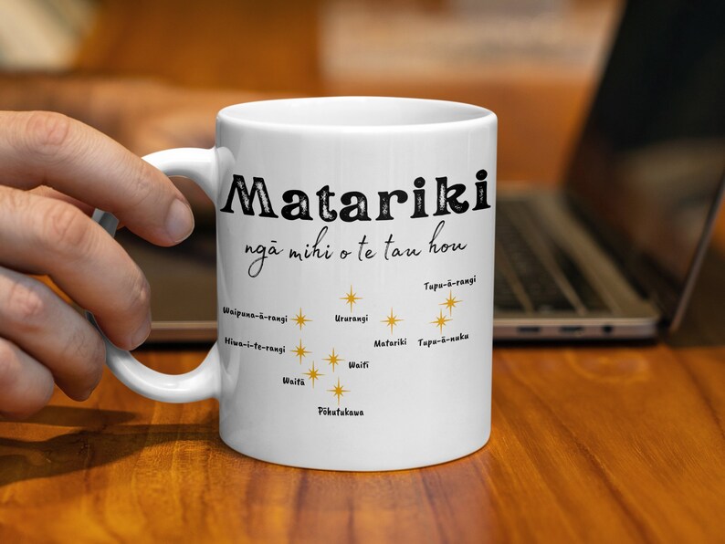 Matariki Māori New Year Nga Mihi O Te Tau Hou Coffee Mug, New Zealand ...