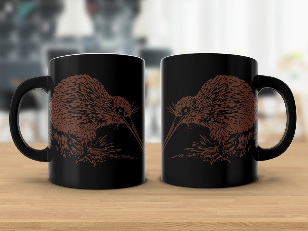 Kiwi Aotearoa - New Zealand Kiwi Mug in Black or White With Four Design ...