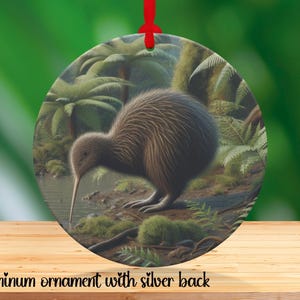 Kiwi Bird in Forest, New Zealand Bird Lover's Ceramic or Aluminum ...