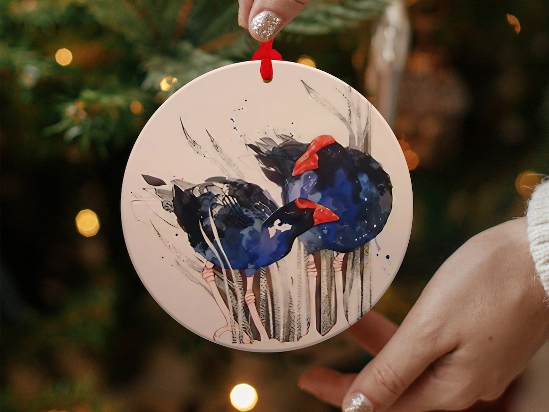 New Zealand Pukeko Aluminum Ornament. the Vibrant Colors of the Endemic ...