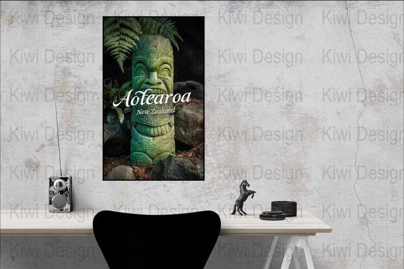 Maori Tiki Art Digital Download, Aotearoa New Zealand Wall Decor ...