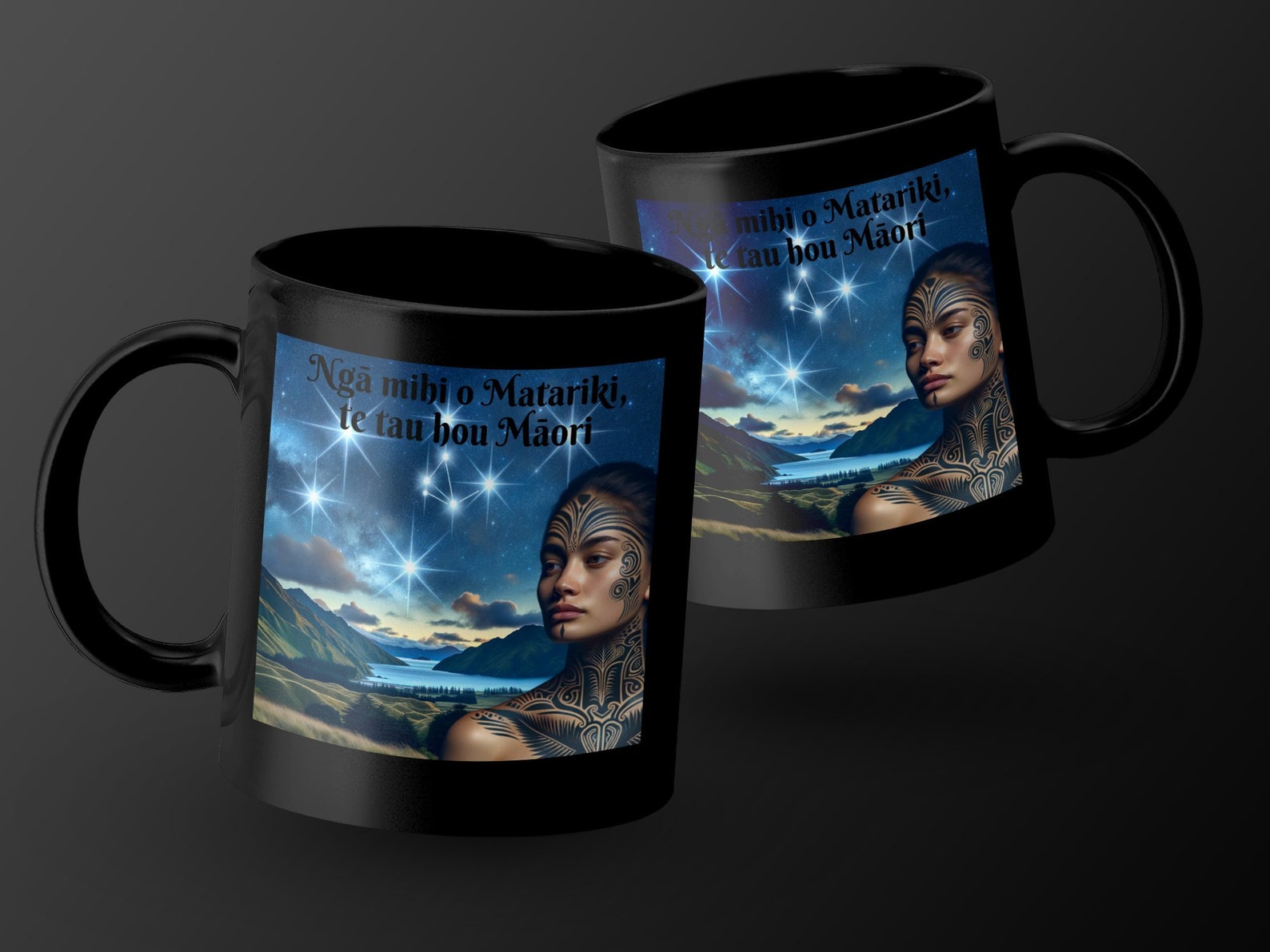 Matariki Māori New Year Digital Artwork, Papatūānuku Aotearoa, Three ...