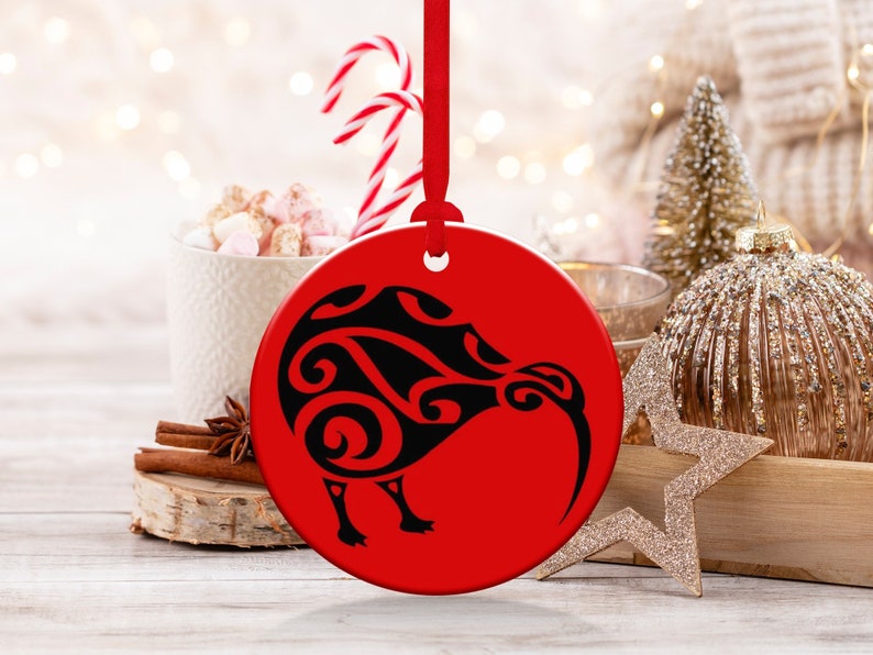 New Zealand Kiwi Ceramic Ornament. the Vibrant Colors of the Endemic ...