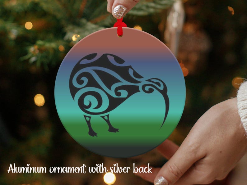 Kiwi Bird Tribal Design Ornament, Kiwi Bird Decor, New Zealand Souvenir ...