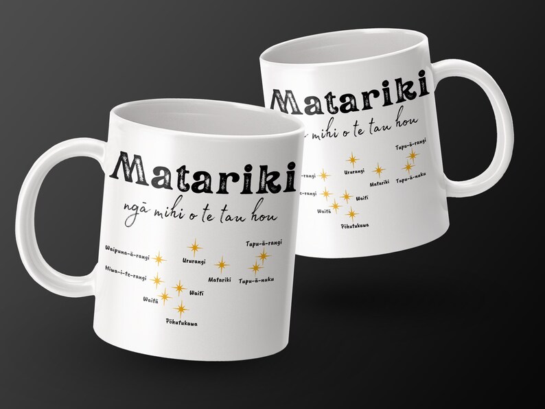 Matariki Māori New Year Nga Mihi O Te Tau Hou Coffee Mug, New Zealand ...