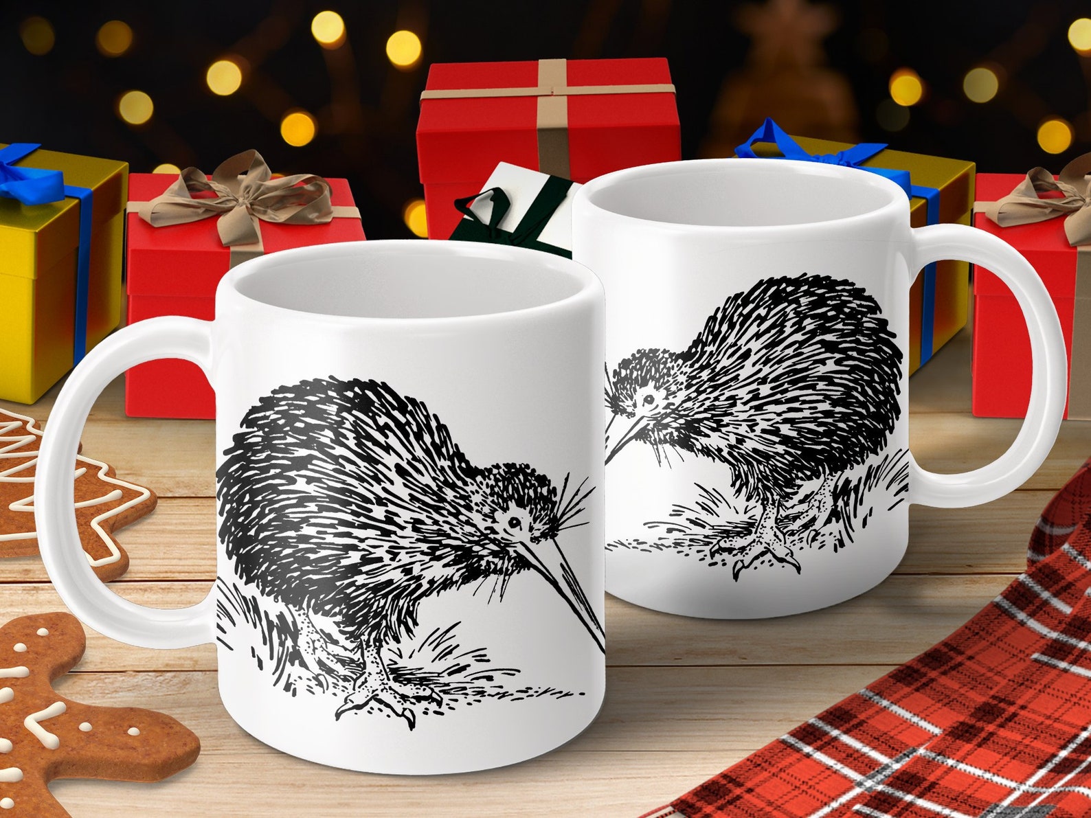 Kiwi Aotearoa - New Zealand Kiwi Mug in Black or White With Four Design ...