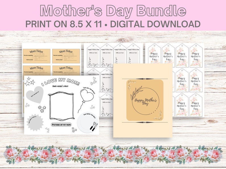 Printable Mother's Day Bundle - Etsy