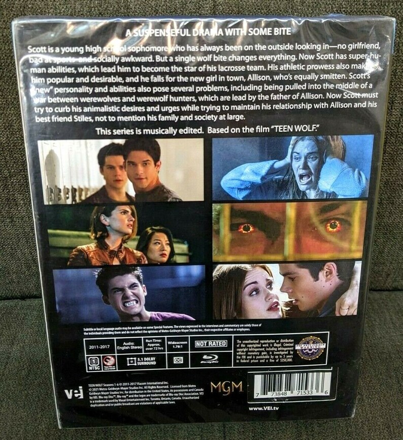 TEEN WOLF: the Complete Werewolf TV Series New Blu Ray, Seasons 1-6 ...