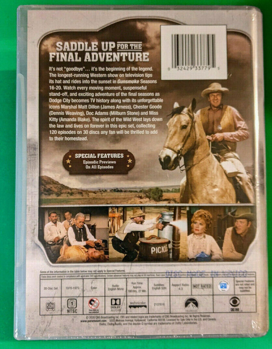 GUNSMOKE: Complete Seasons 16-20 Classic Western Series James Arness ...