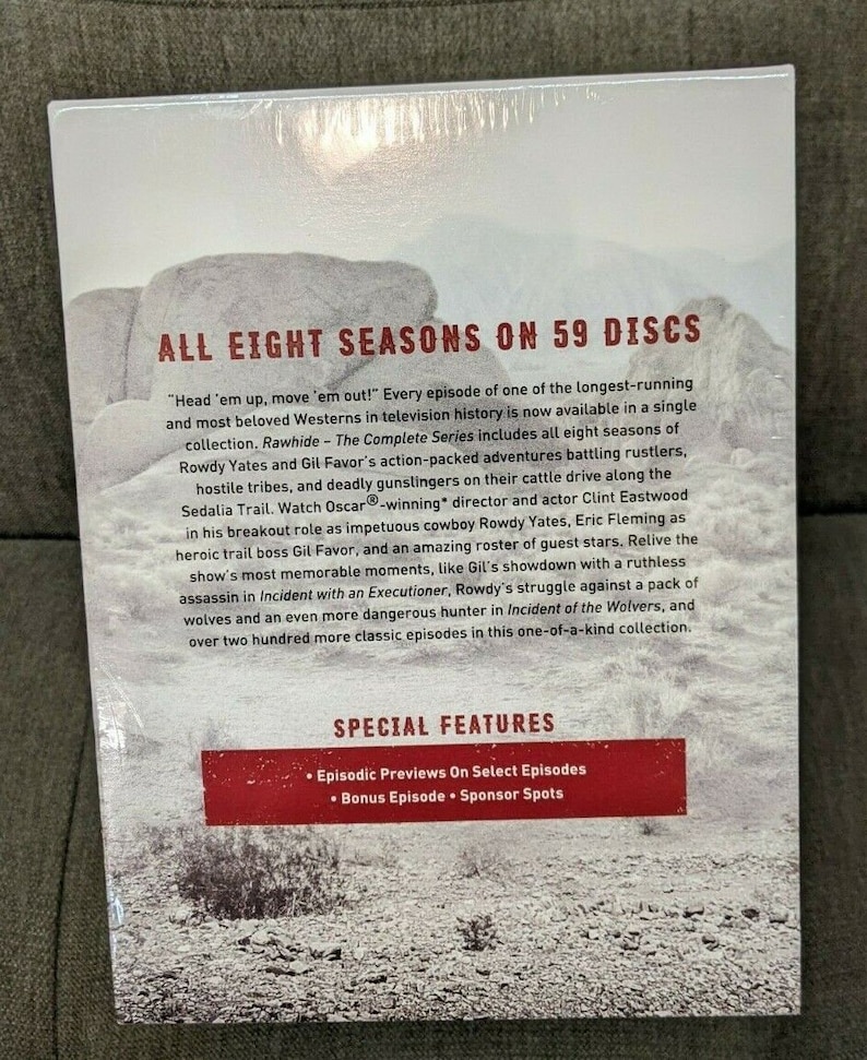 RAWHIDE the Complete Series, BRAND New 59-disc Dvd Set Clint Eastwood ...