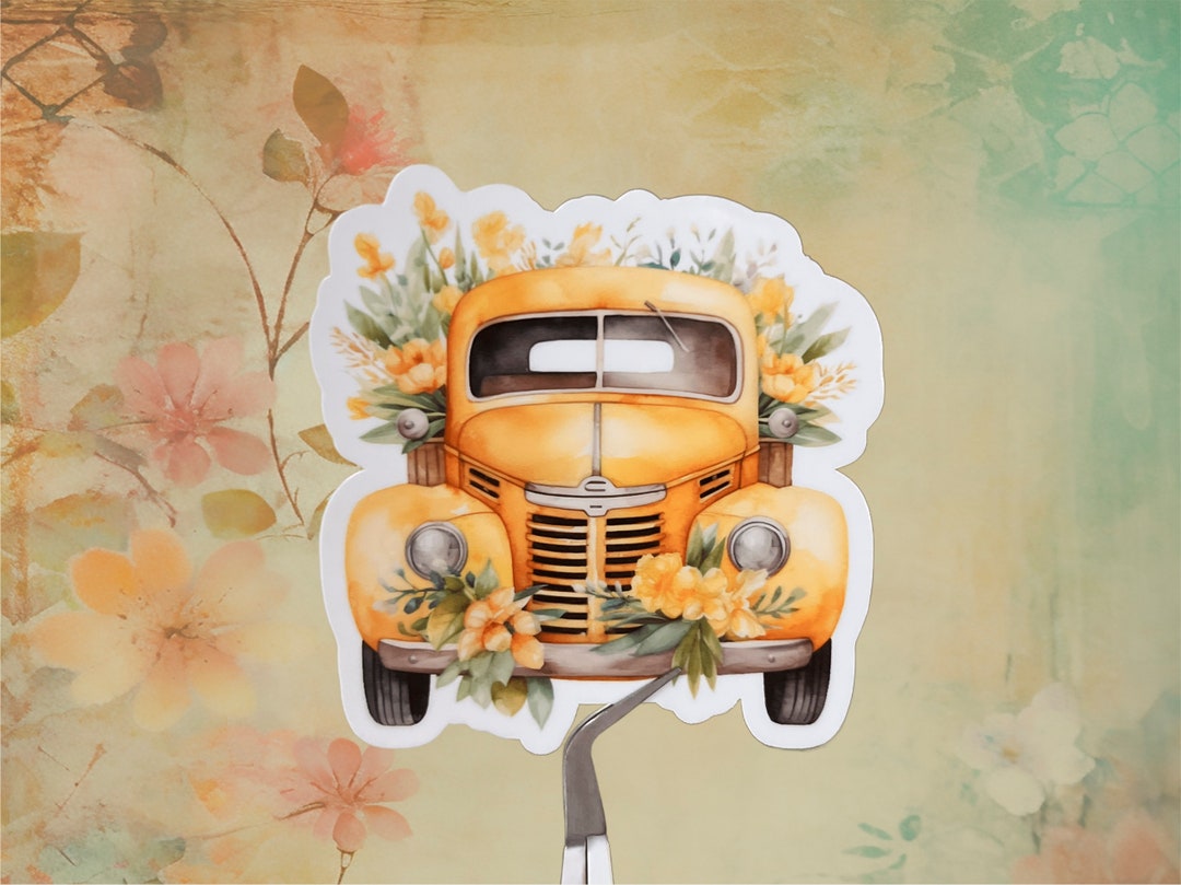 Watercolor Spring Truck Stickers / Nostalgic Floral Trucks Stickers ...