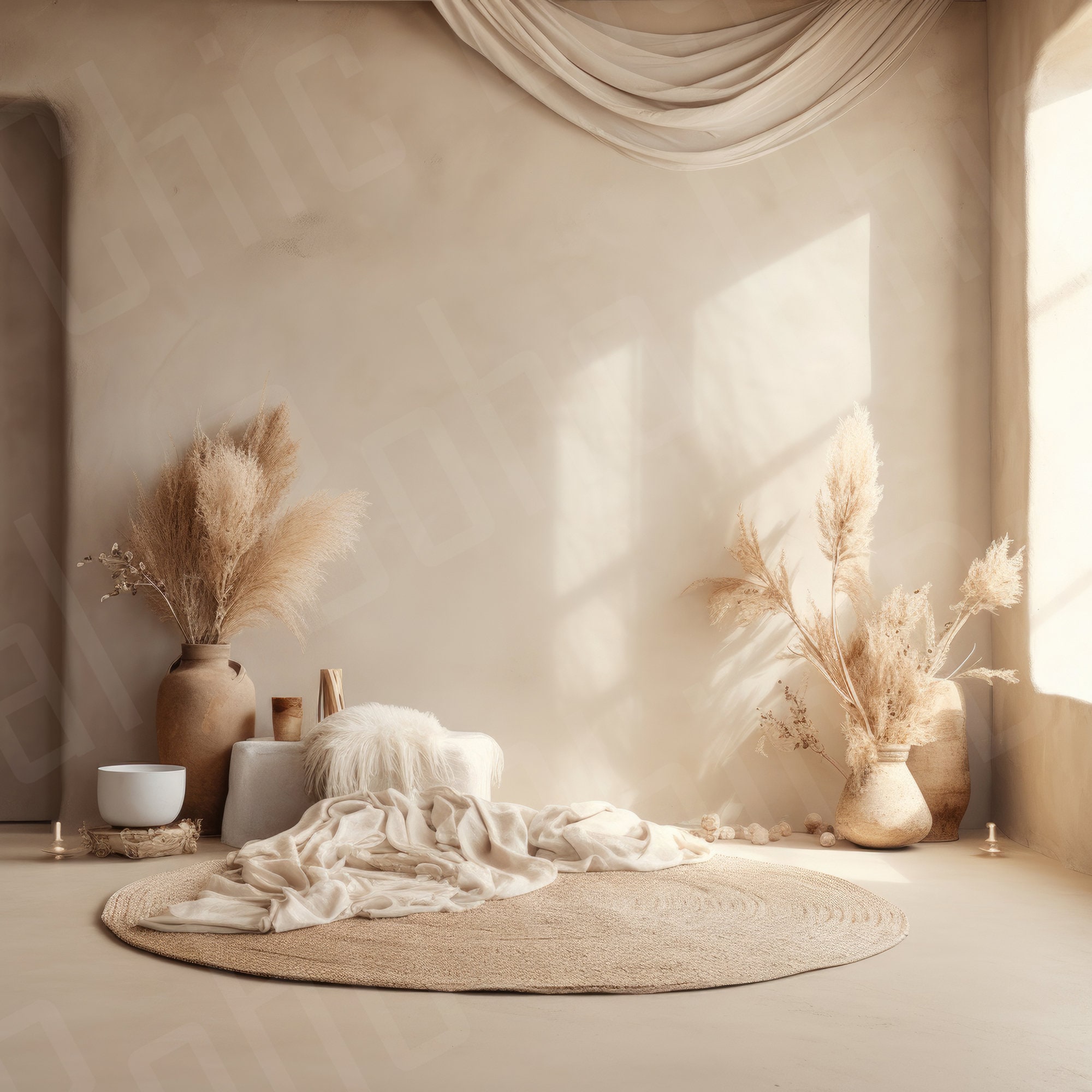 12x Soft Neutral Boho Rooms off White Interiors Bohemian Background JPG ...