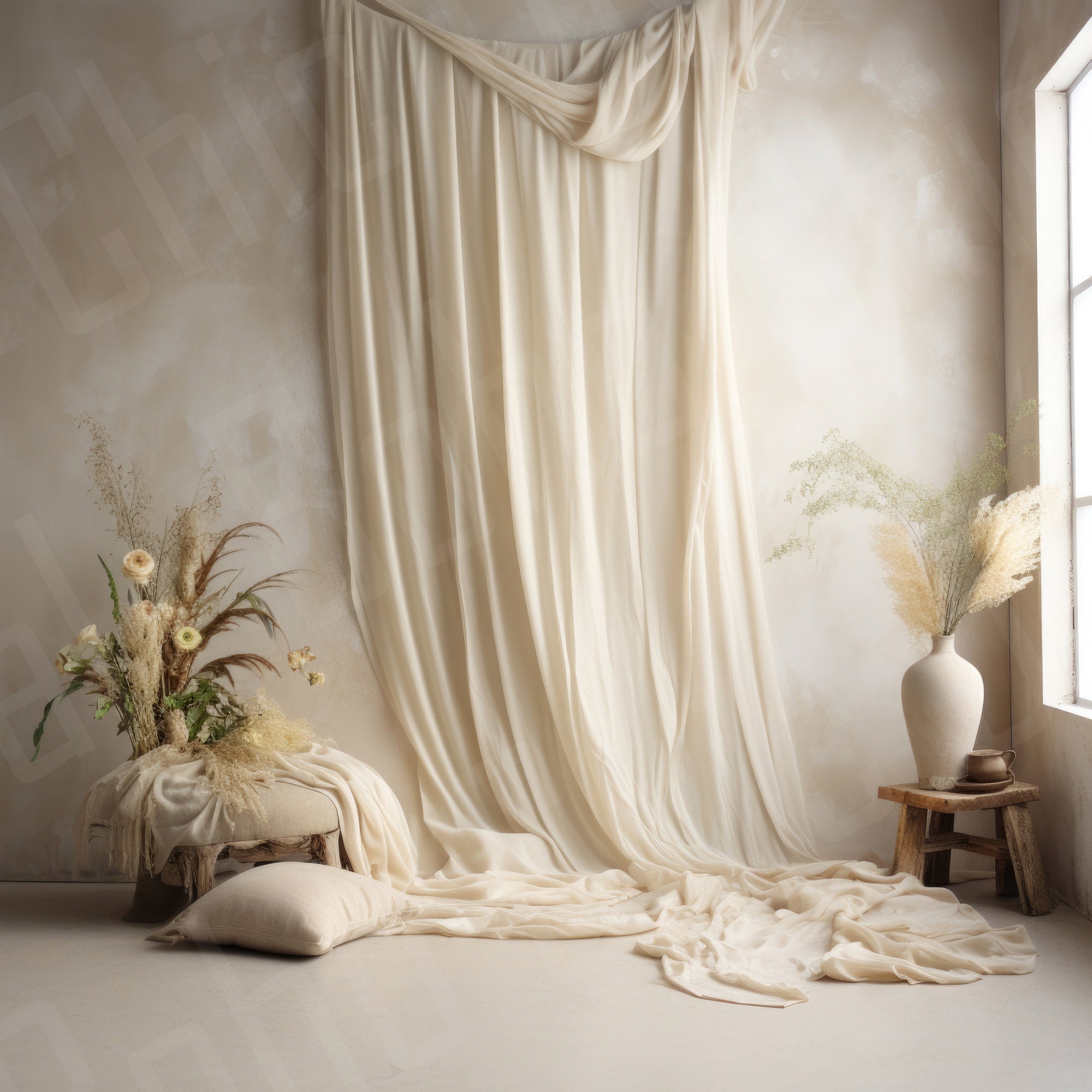 12x Soft Neutral Boho Rooms off White Interiors Bohemian Background JPG ...