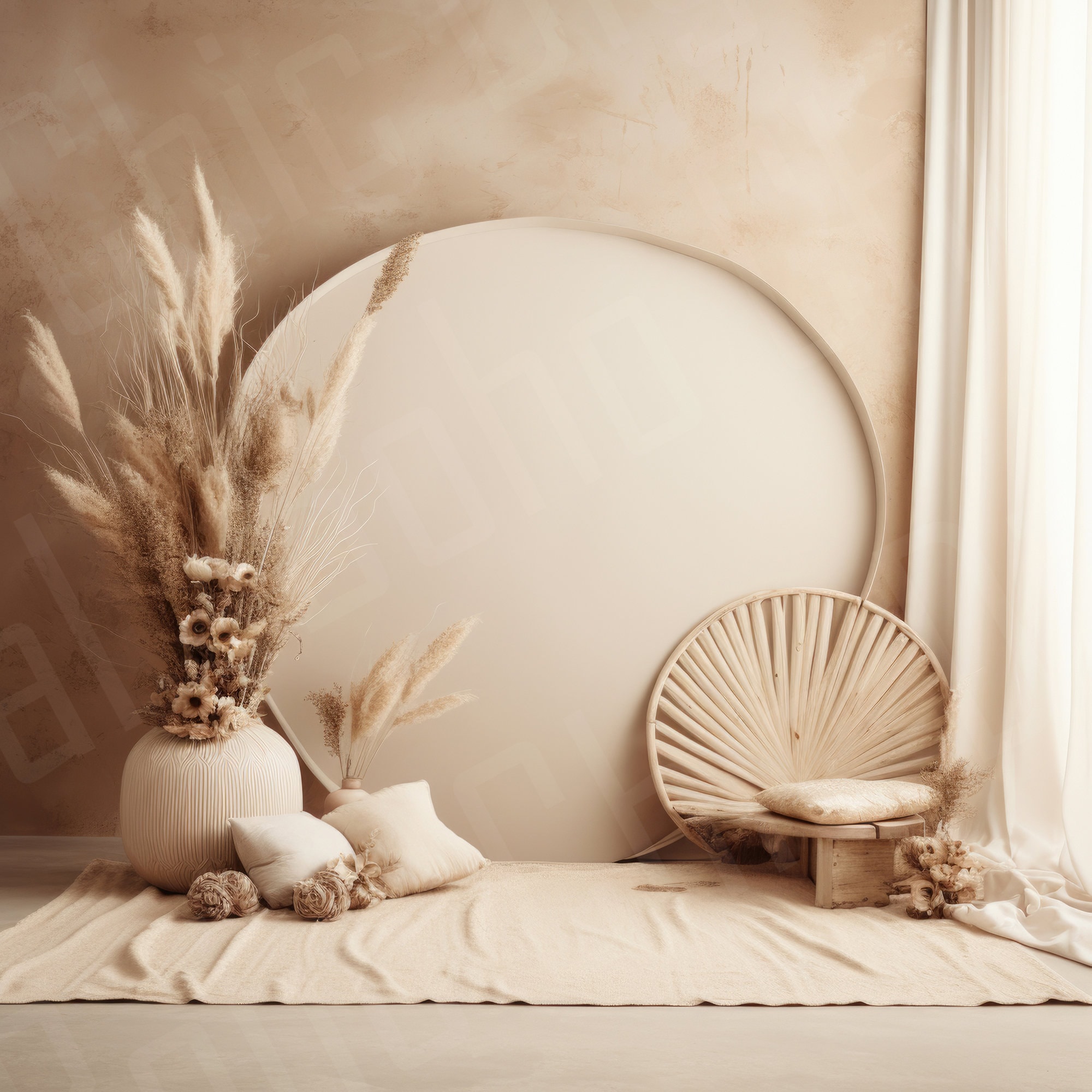 12x Soft Neutral Boho Rooms off White Interiors Bohemian Background JPG ...