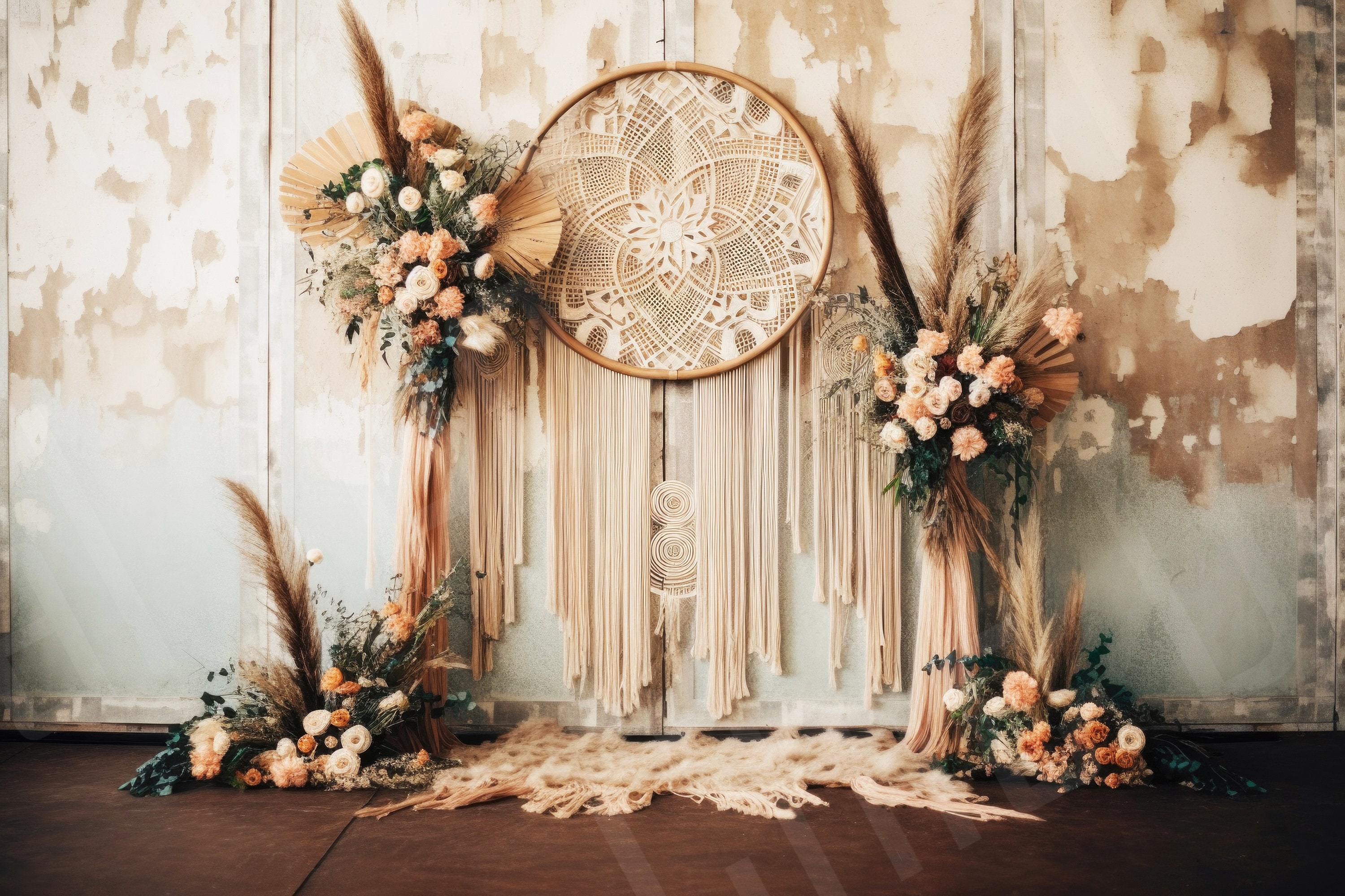 Digital Backdrop Boho Room Interior Bohemian Style - Etsy