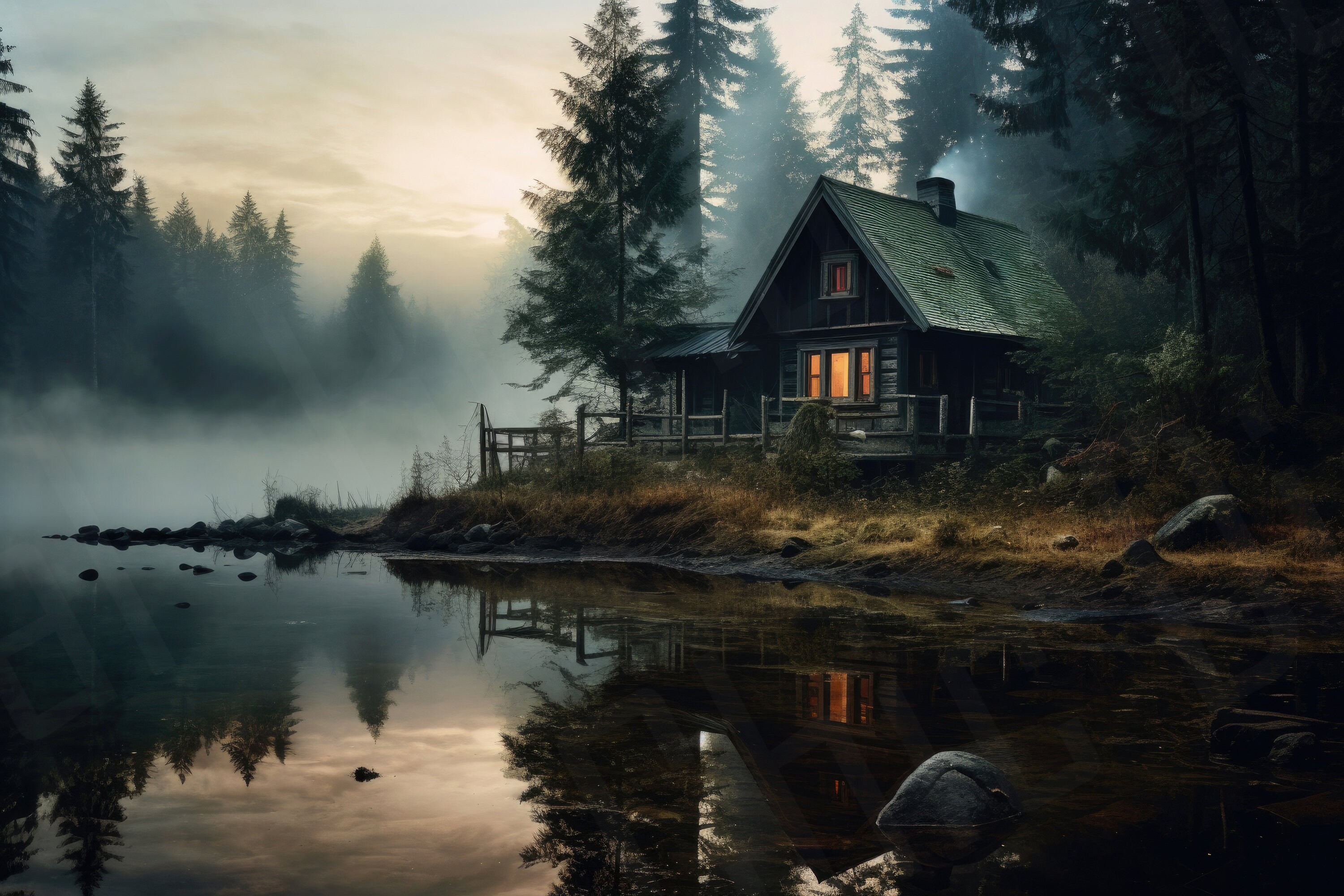 Digital Backdrop Cottagecore Landscape Exterior Bohemian Background JPG ...