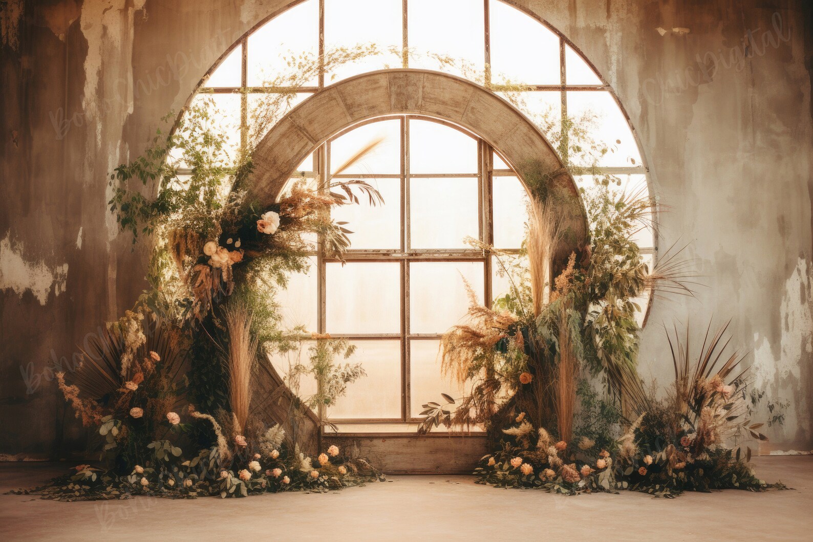 Digital Backdrop Boho Room Interior Bohemian Style Background JPG ...