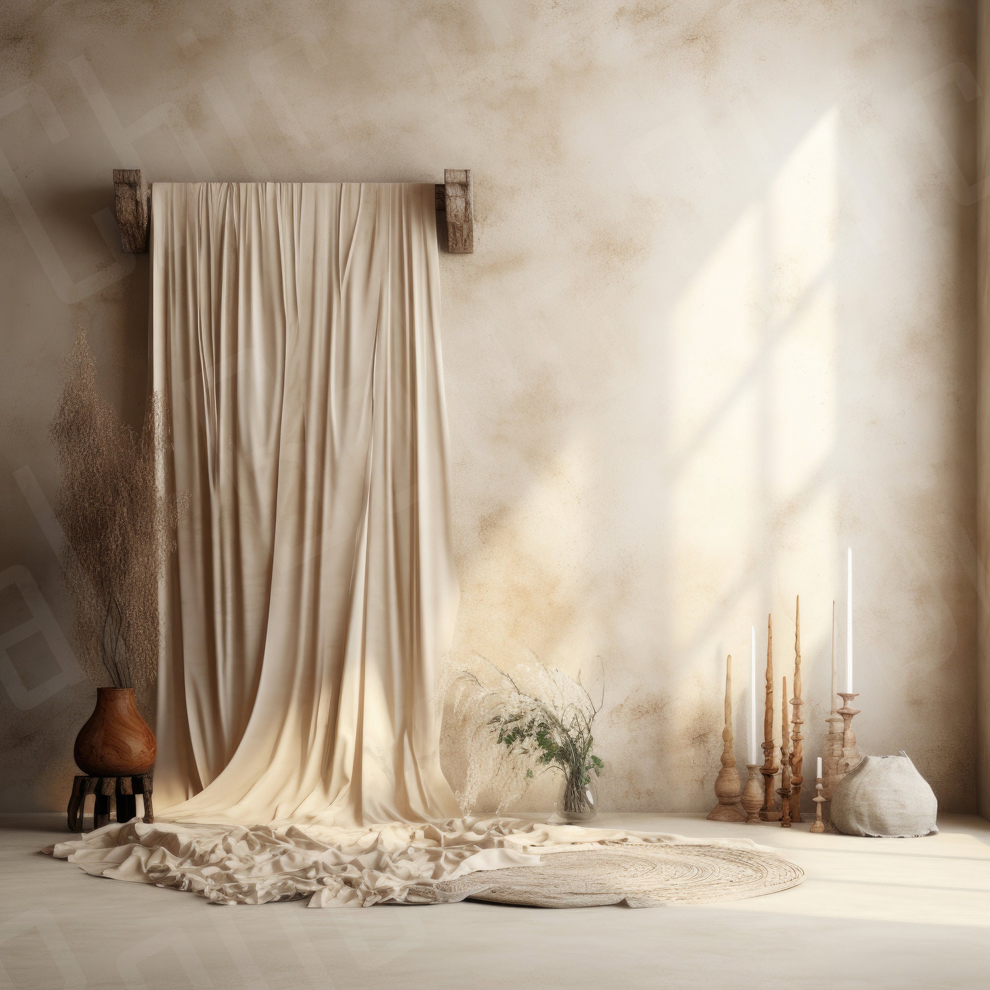12x Soft Neutral Boho Rooms off White Interiors Bohemian Background JPG ...