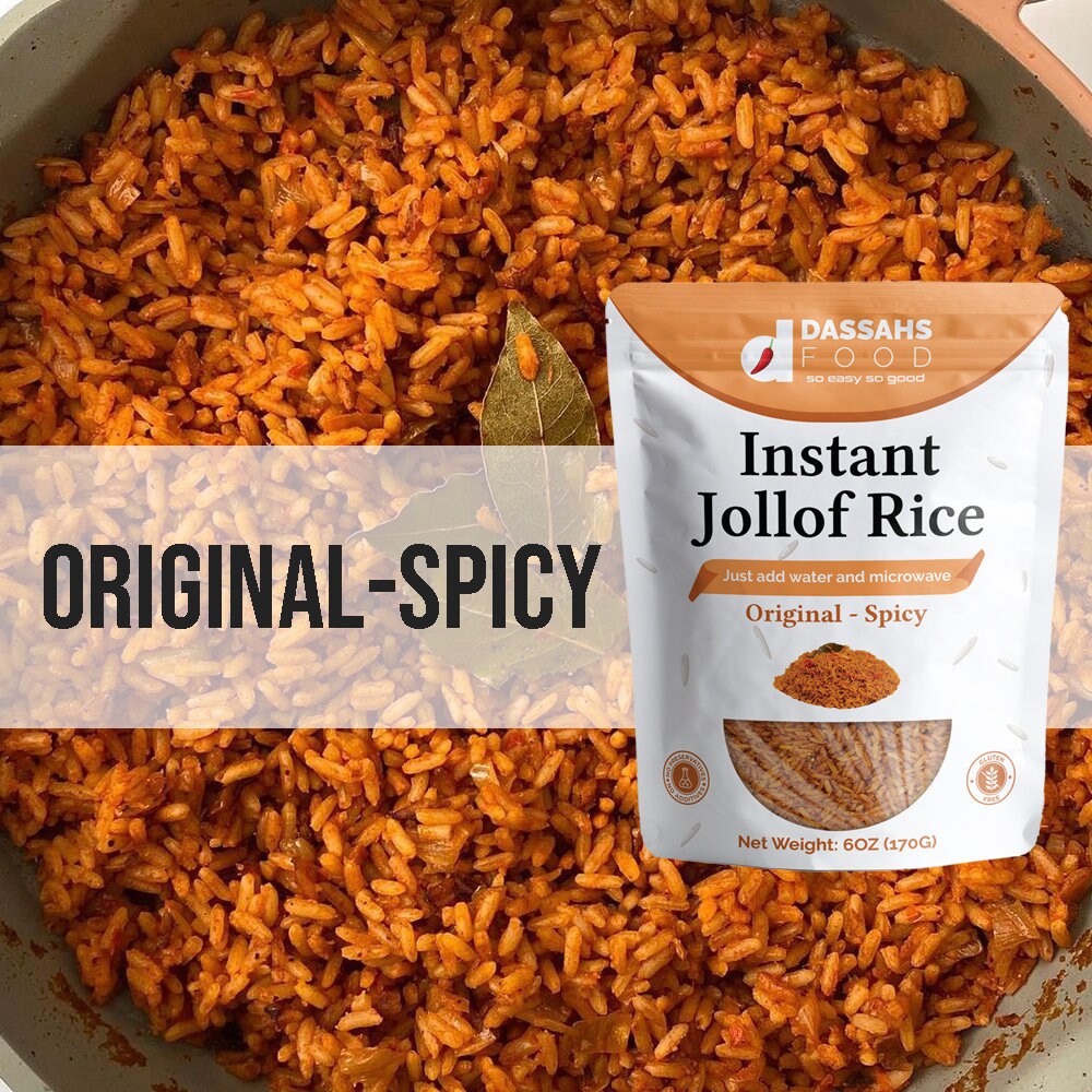 Instant Spicy and Mild Jollof Rice With Rice Spice pack of 4 Authentic ...
