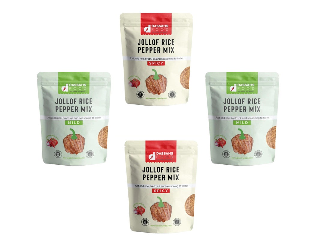 Mild Jollof Rice Pepper & Spicy Jollof Rice Pepper Mix (pack of 4 ...