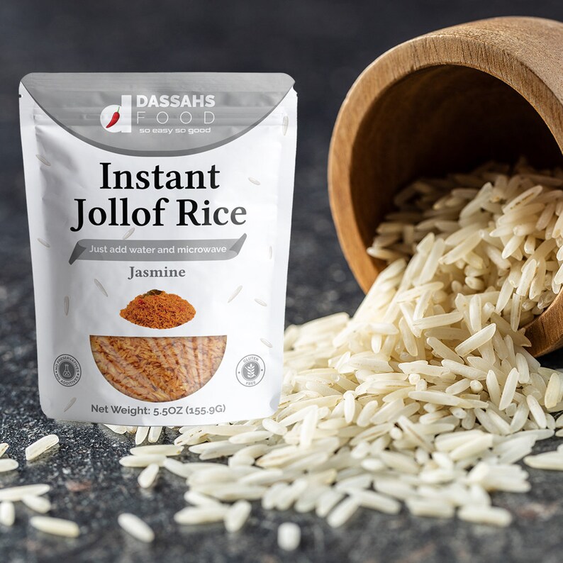 Instant Jasmine Jollof Rice With Basmati Rice (pack of 4) – Authentic ...
