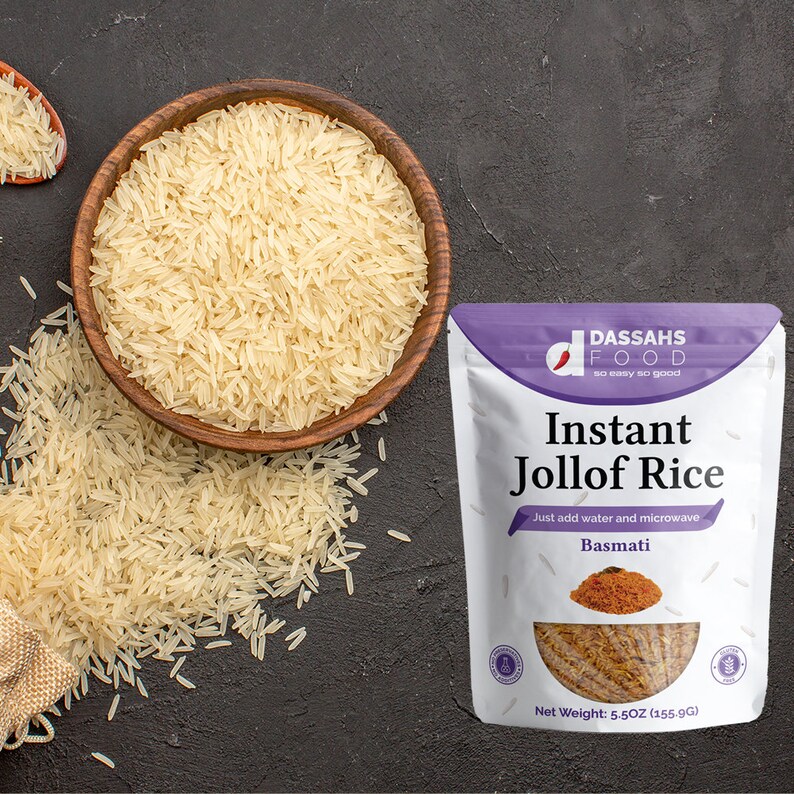 Basmati Instant Jollof Rice Authentic West African Recipe, Quick and ...