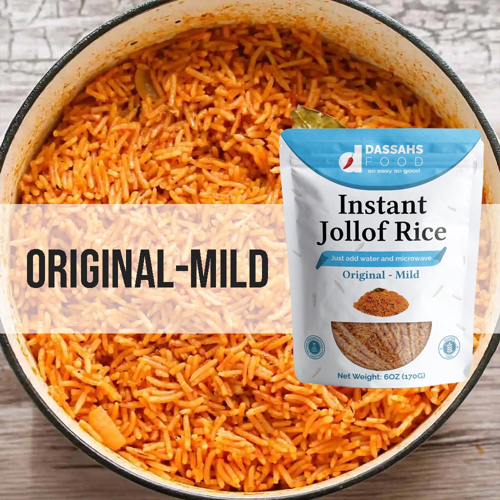 Instant Spicy and Mild Jollof Rice With Rice Spice pack of 4 Authentic ...