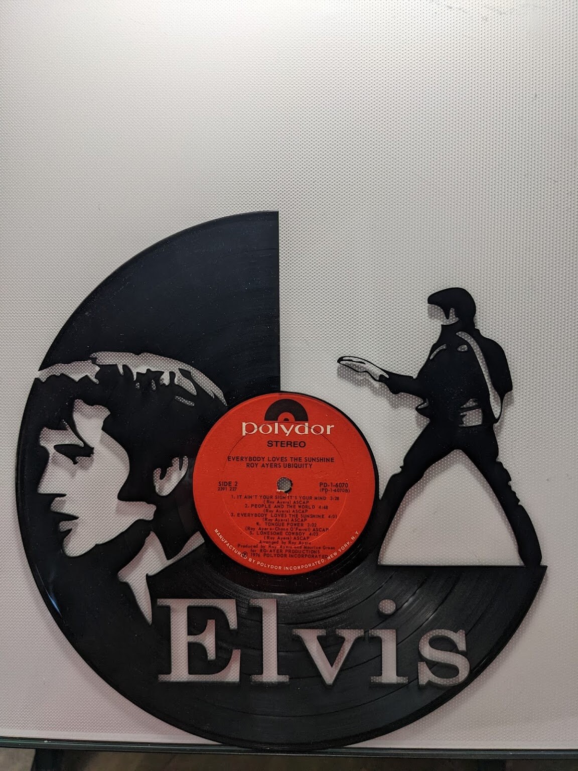 Elvis Presley Laser Cut Vinyl Record Art Wall Art Room Décor Music ...