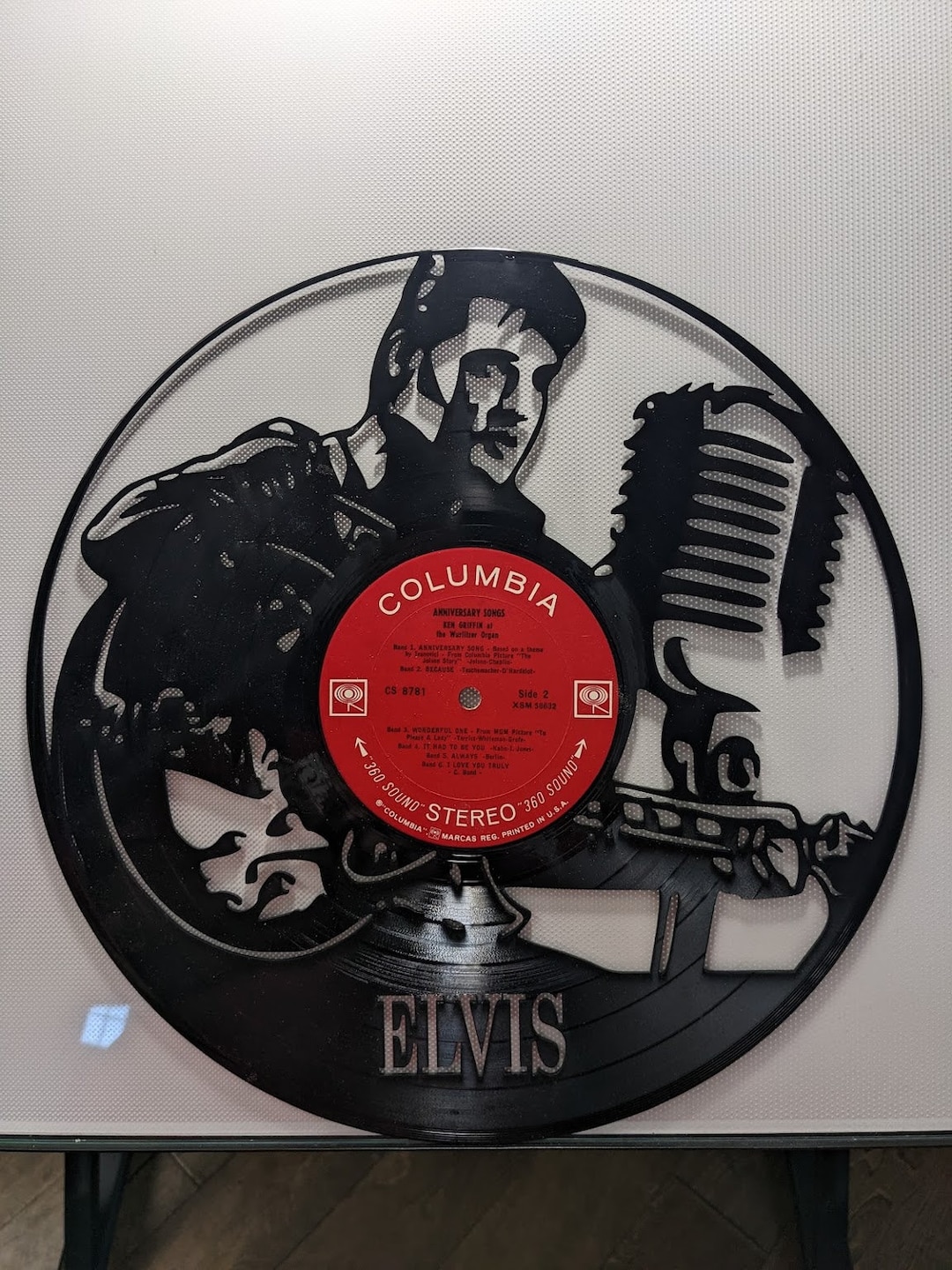 Elvis Presley - Laser Cut Vinyl Record Art - Wall Art - Room Décor ...