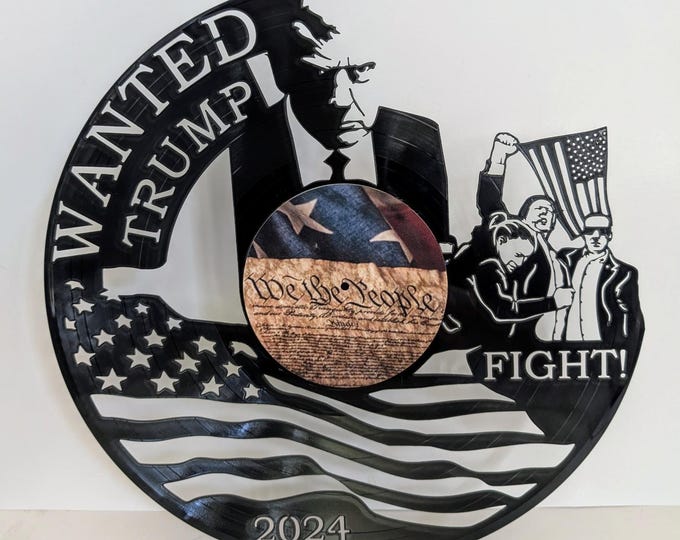 Donald Trump - Laser Cut Vinyl Record Art - Wall Art - Room Décor ...
