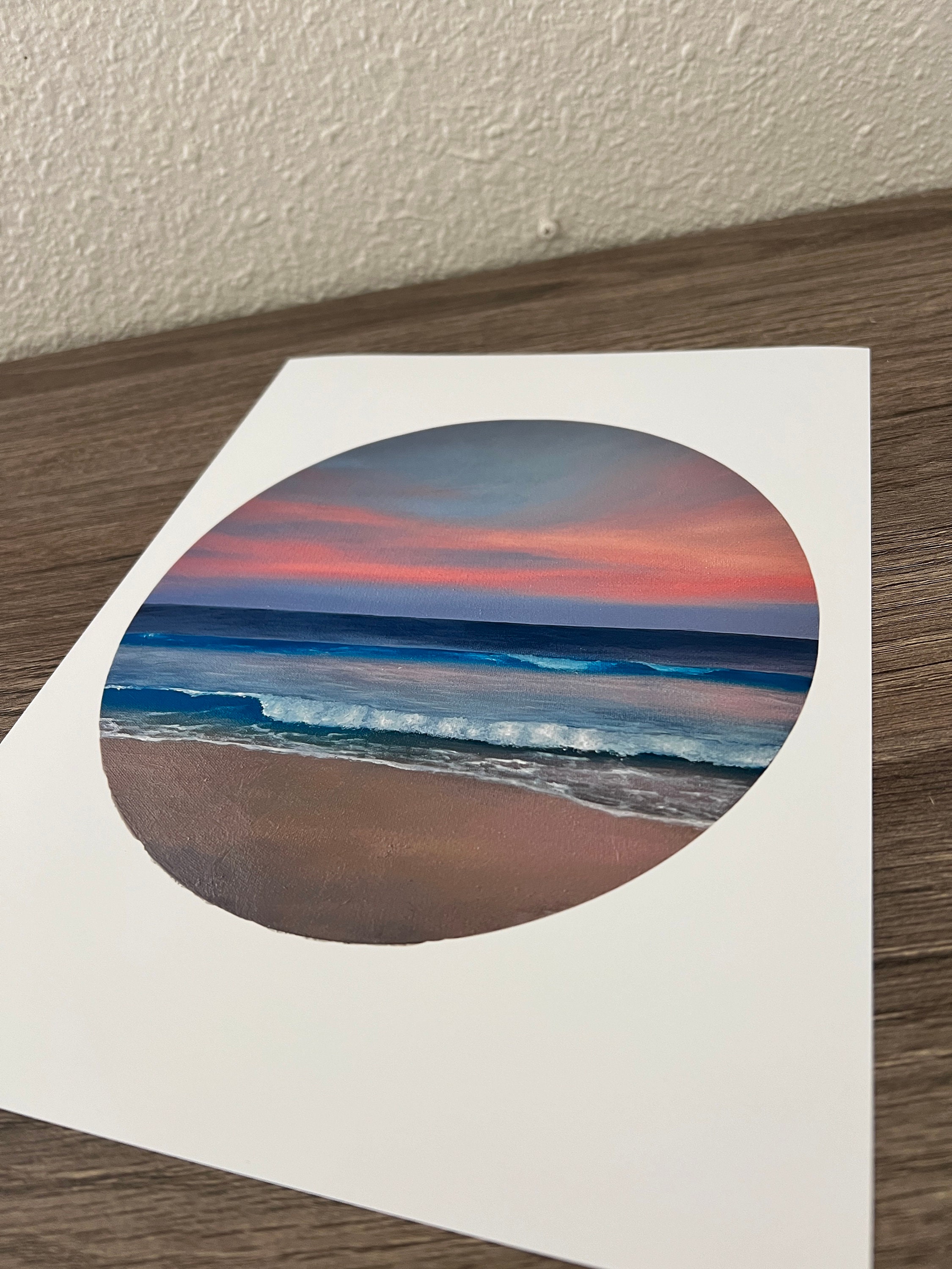 Beach Sunset Print Original Art Print Beach Painting Print - Etsy