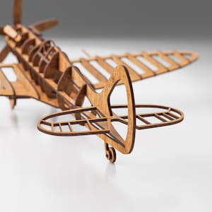 Supermarine Spitfire Laser Cut Wood Aircraft: 3D Model Plans (SVG, PDF ...