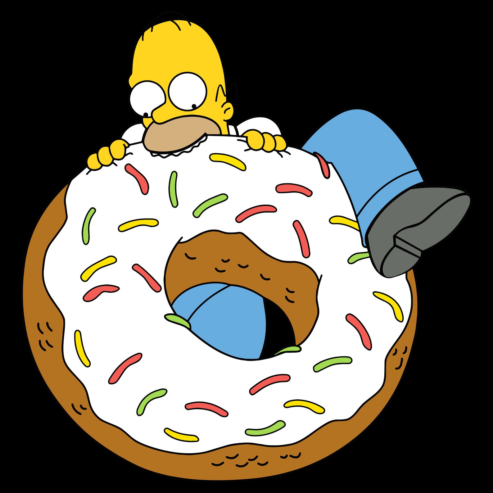 Simpsons Clip Art Png Svg Homer Simpson ciambella ,Simpsons svg png ...