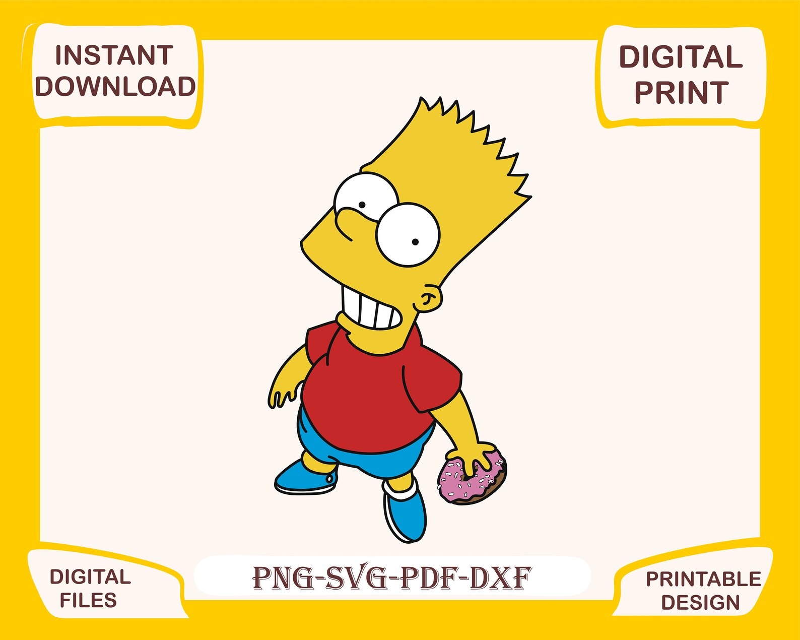 Simpsons Clip Art Png Svg Bart Simpson , Simpsons Svg Png Cut Files for ...