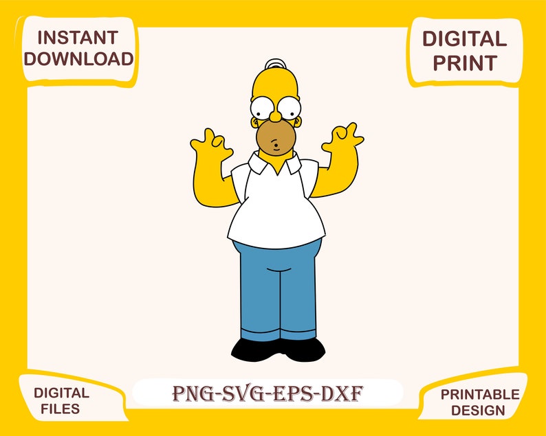 Simpsons Clip Art Png Svg Homer Simpson , Simpsons Svg Png Cut Files ...