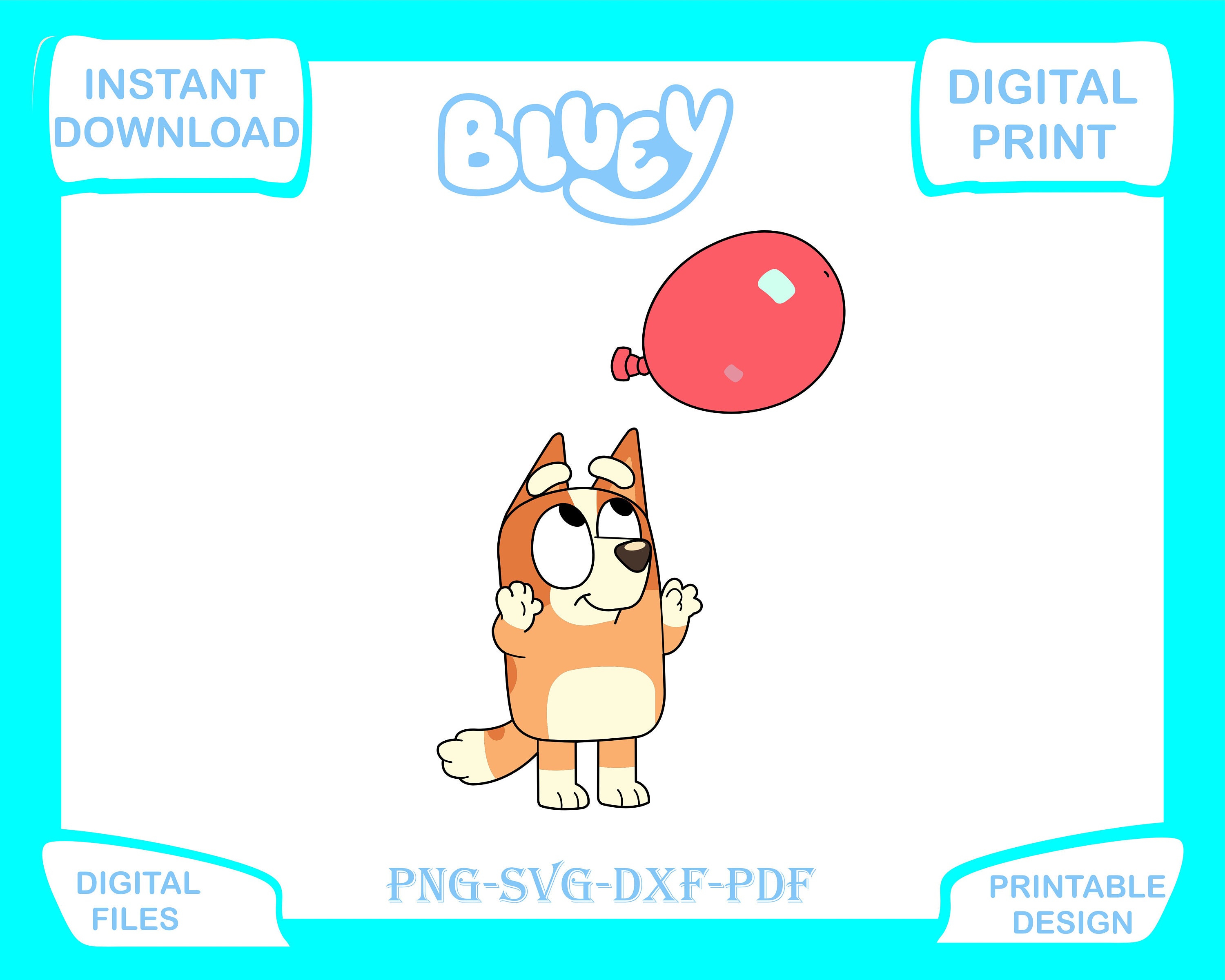 Bluey SVG PNG Balloon bluey Cut Files for Cricut Bluey the - Etsy Israel